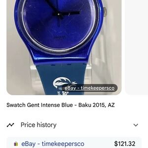 Swatch | Wearables | Swatch Blue Analog Watch Baku 25 Olympic Games ...